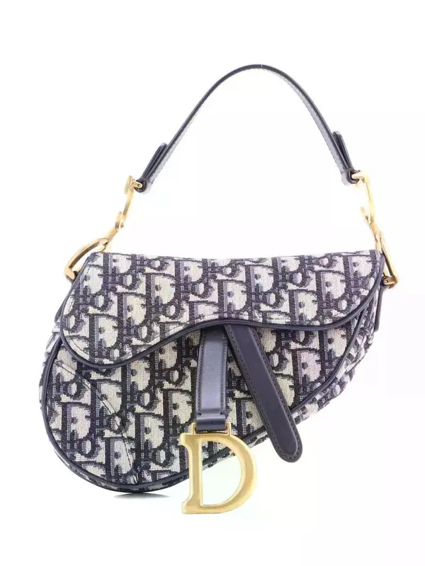 Dior Saddle Handbag Oblique Canvas Mini Shoulder Bag - Blue