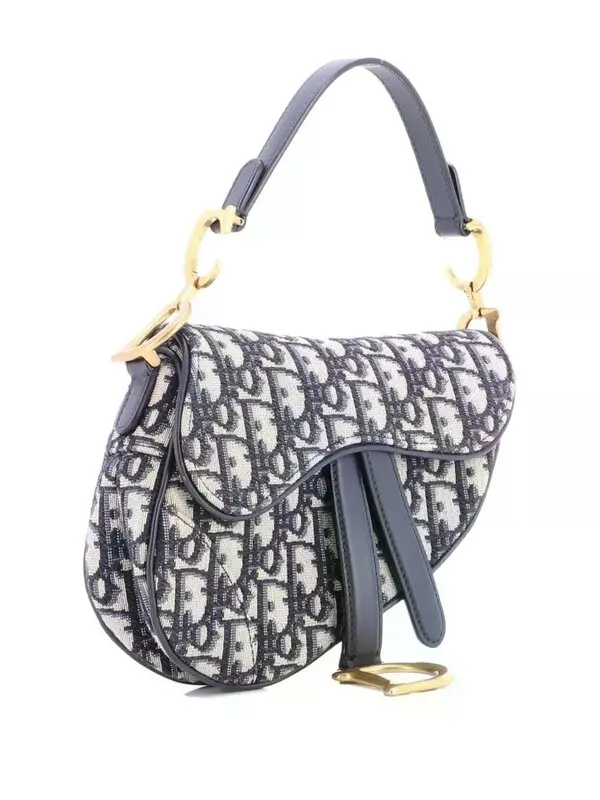 Dior Saddle Handbag Oblique Canvas Mini Shoulder Bag - Blue