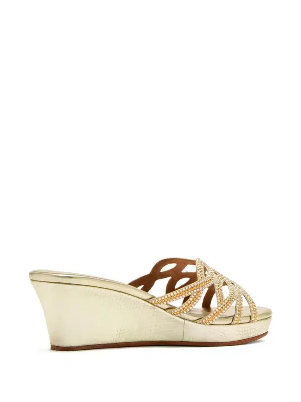 NICOLI 70mm Tina Embellished Wedge Sandals