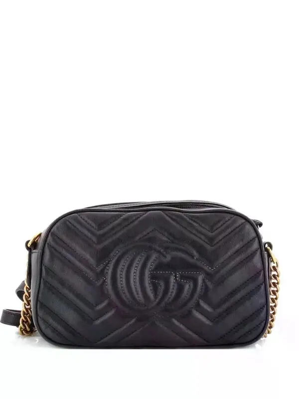 Gucci Gg Marmont Embellished Shoulder Bag - Black