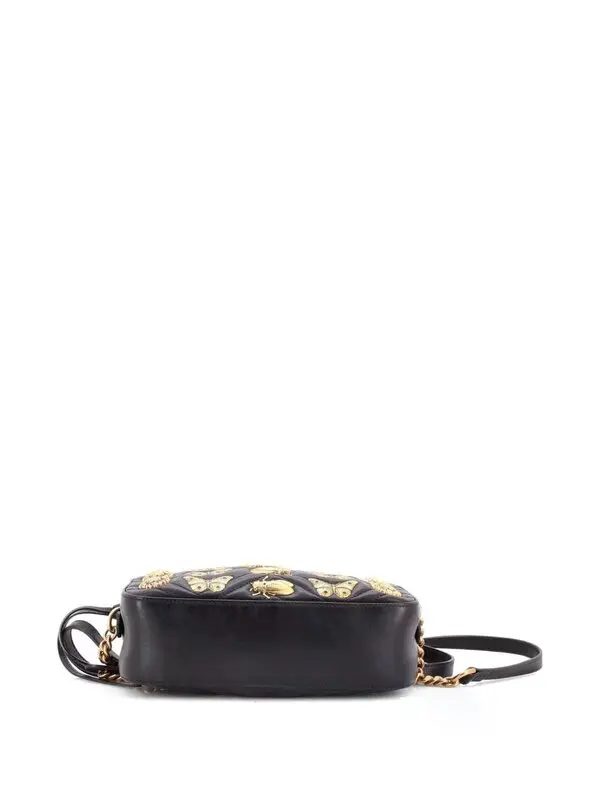 Gucci Gg Marmont Embellished Shoulder Bag - Black