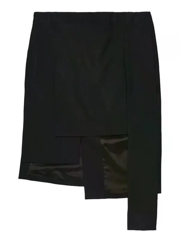 SETCHU Asymmetric Panel Mini Skirt - Black