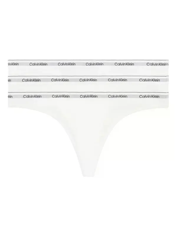 Calvin Klein Logo-print All In One 3-pack - White