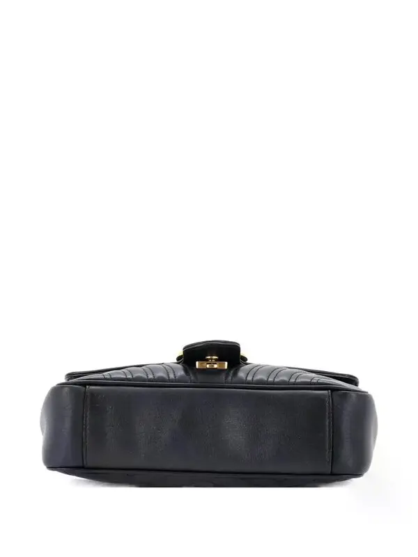 Gucci Gg Marmont Flap Bag Matelasse Leather Medium