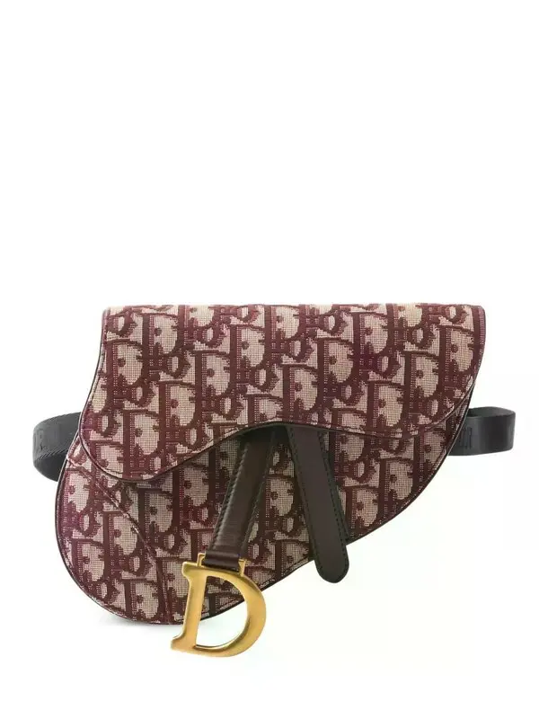 Dior Oblique Saddle Belt Bag - Red