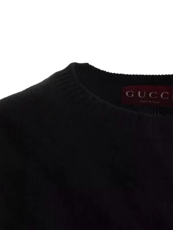 Gucci Web Trim Fine Knit Sweatshirt