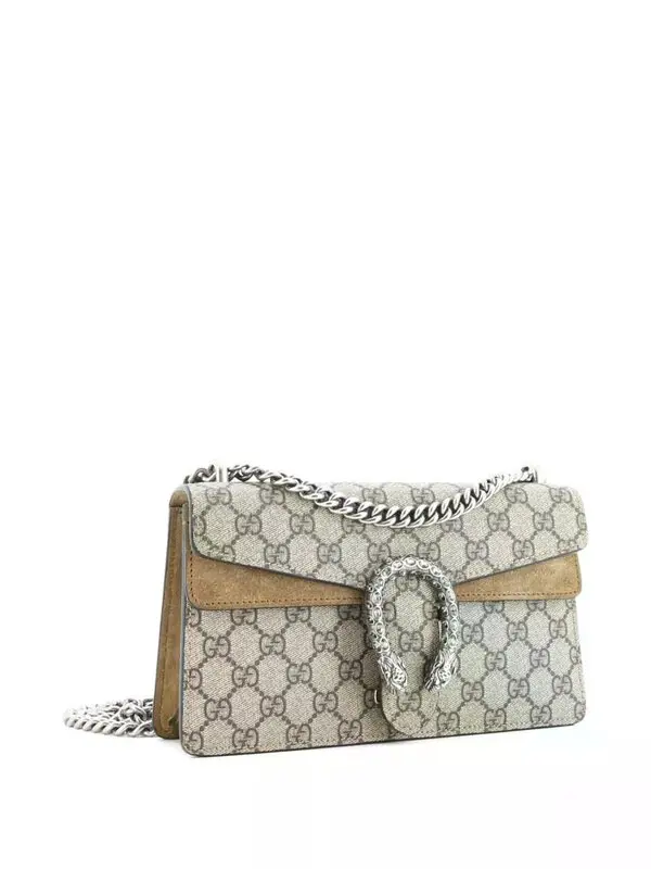 Gucci Dionysus Gg Coated Canvas Small Shoulder Bag With Crystal Embellished Metal - Brown