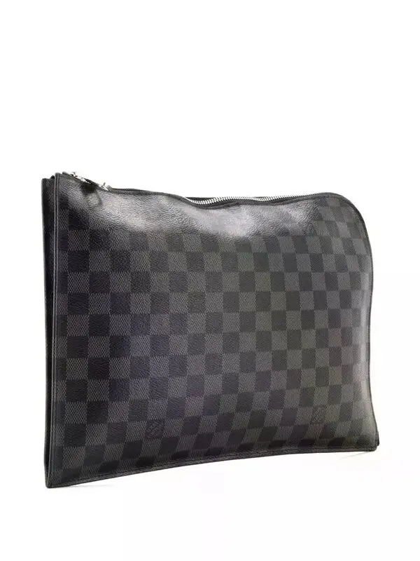 LOUIS VUITTON Damier Graphite Gm Pochette Jour - Black