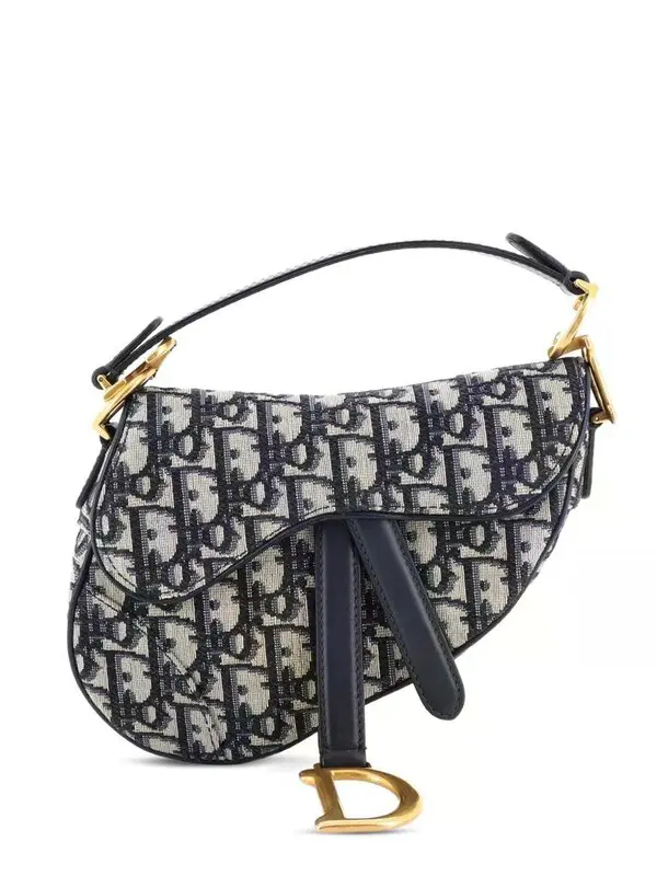 Dior Saddle Handbag Oblique Canvas Mini Shoulder Bag - Blue