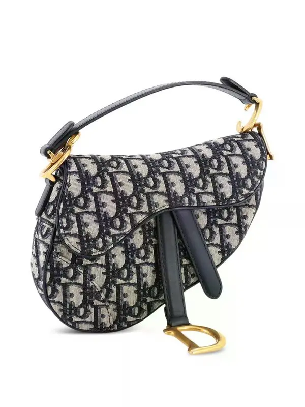 Dior Saddle Handbag Oblique Canvas Mini Shoulder Bag - Blue