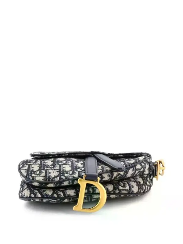 Dior Saddle Handbag Oblique Canvas Mini Shoulder Bag - Blue