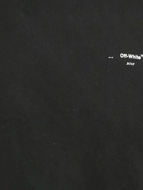 Off-White Logo-detail Cotton T-shirt - Black
