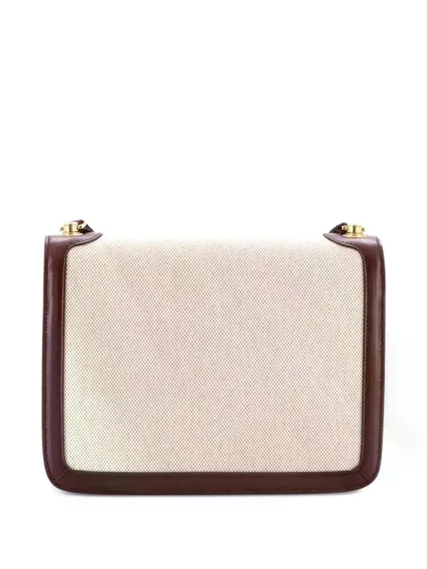 Saint Laurent Carre Satchel Canvas With Leather Medium Shoulder Bag