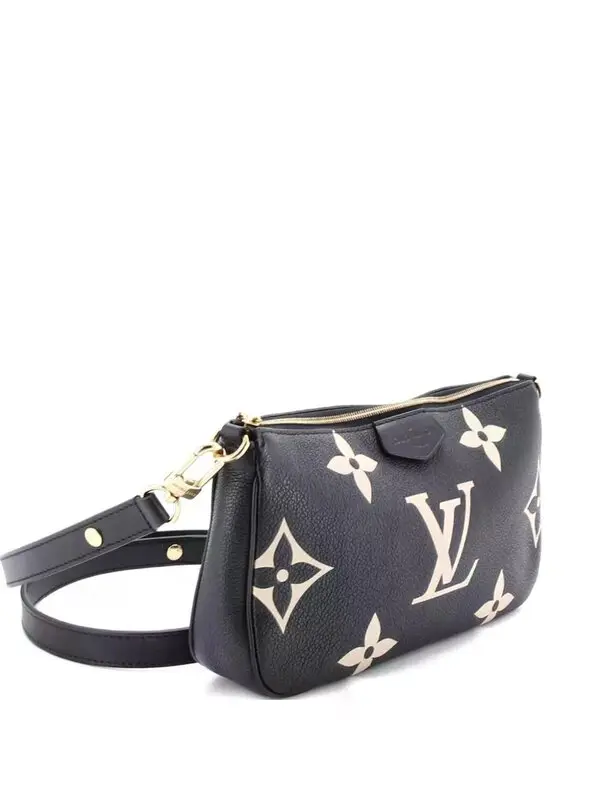 LOUIS VUITTON Multi Pochette Accessoires Bicolor Monogram Empreinte Giant Crossbody Bag - Black