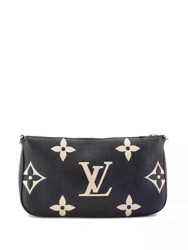 LOUIS VUITTON Multi Pochette Accessoires Bicolor Monogram Empreinte Giant Crossbody Bag - Black