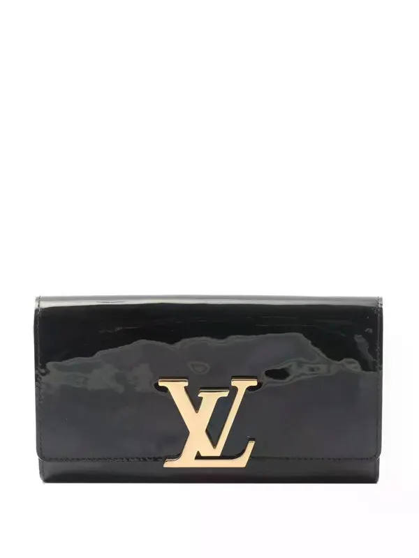 LOUIS VUITTON 2012-2019 Vernis Louise Wallet Long Wallets - Black