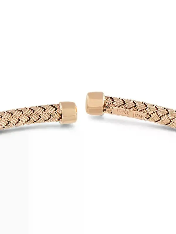 LB EXCLUSIVE 14k Rose And White Gold Diamond Bangle