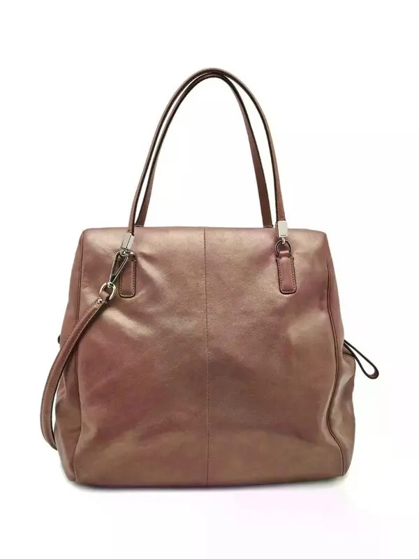 COACH® Metallic Leather Satchel