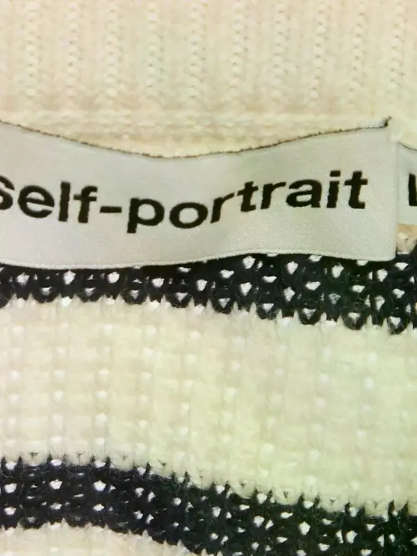 SELF-PORTRAIT Stripe-patterned Knit Top