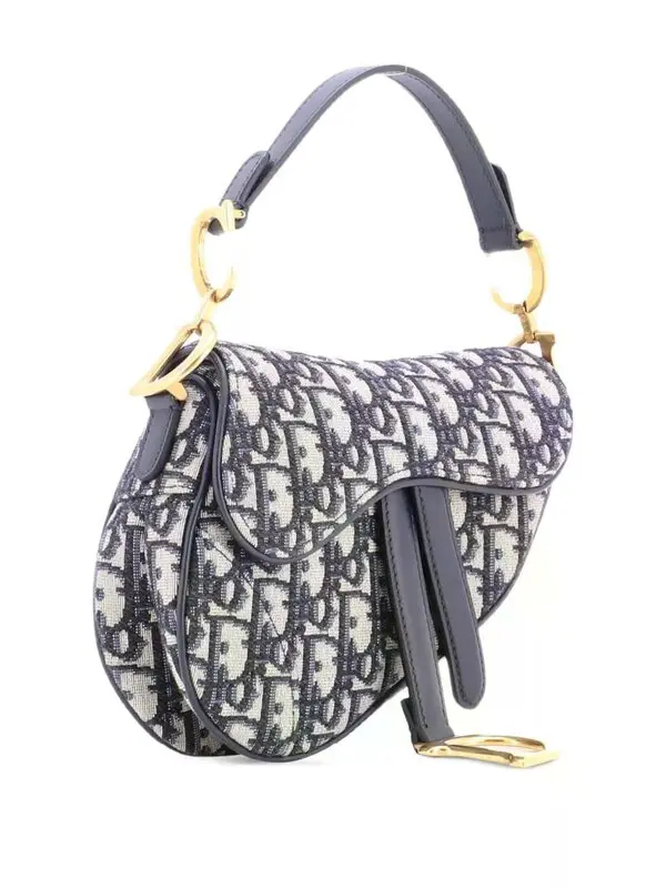 Dior Saddle Handbag Oblique Canvas Mini Shoulder Bag - Blue