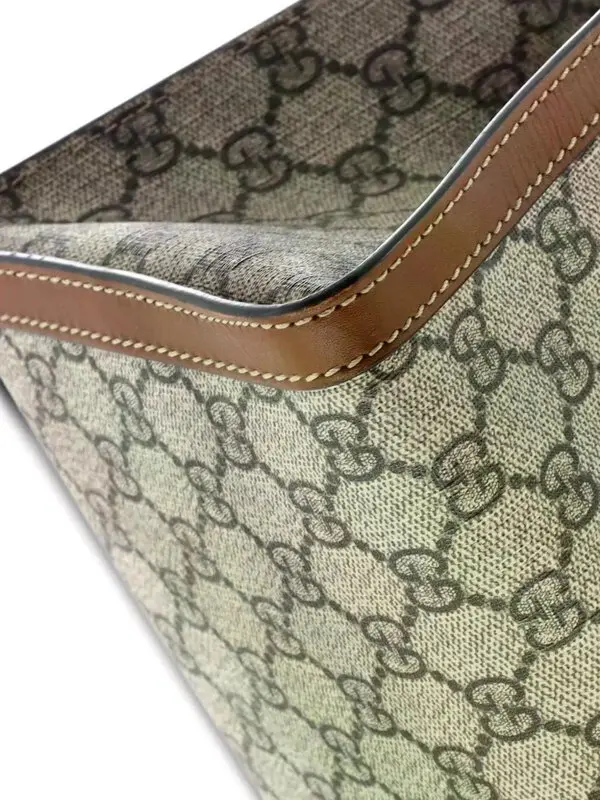 Gucci Padlock Chain Gg Coated Canvas Medium Tote Bag - Brown