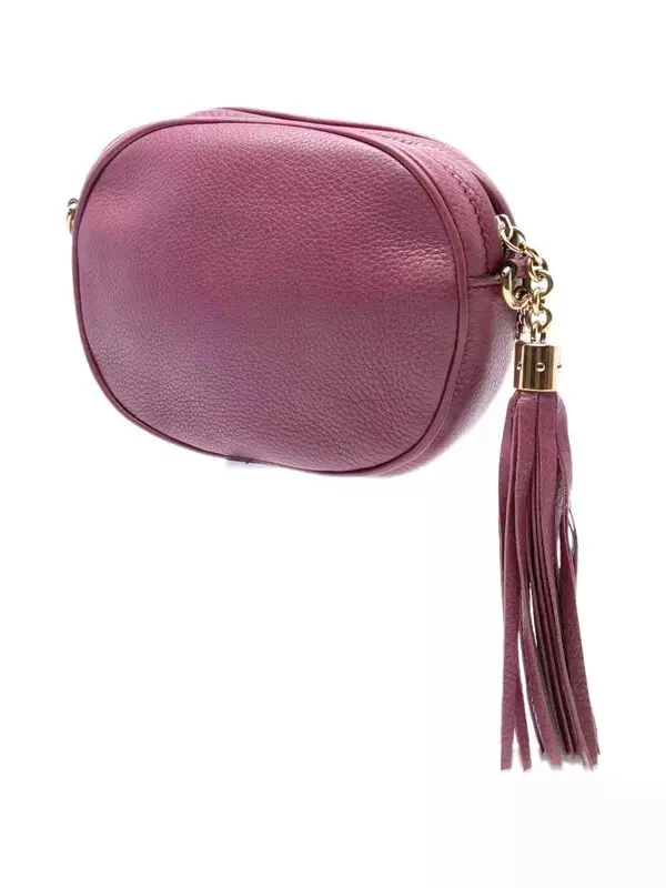 Gucci 2016-2025 Mini Pebbled Calfskin Soho Chain Crossbody Bag - Pink