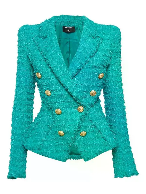 Balmain Tweed Double-breasted Blazer