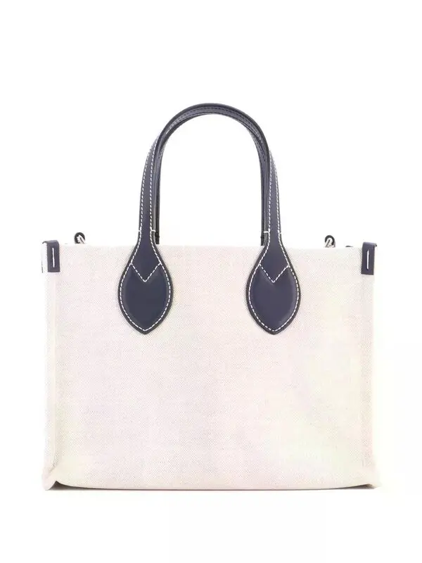 Gucci Logo Shopper Tote Printed Canvas Small Shoulder Bag - Blue