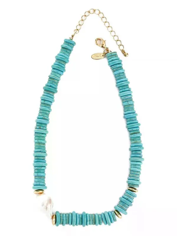 KENNETH JAY LANE Single-strand Pearl Necklace - Blue