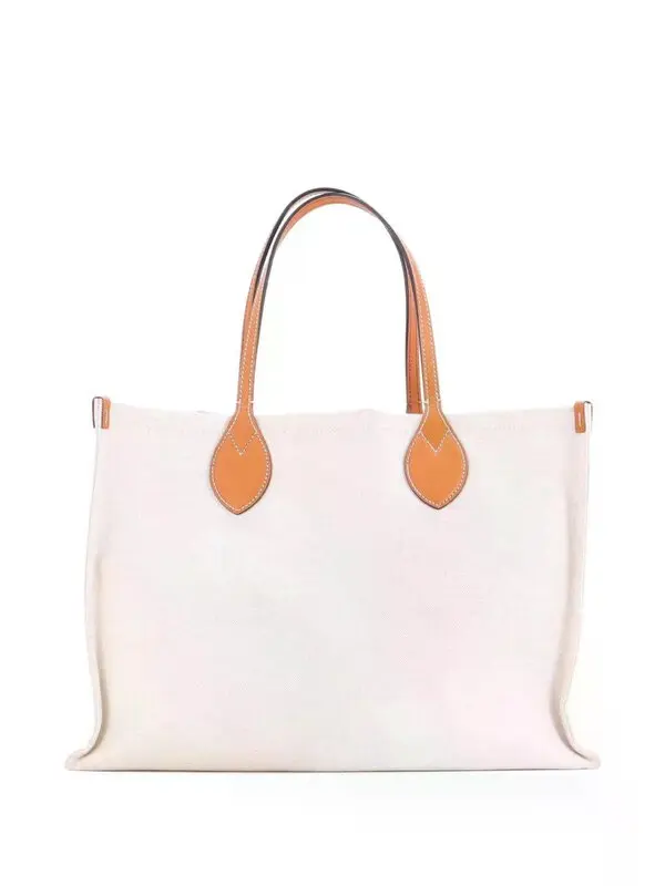 Gucci Logo Printed Canvas Medium Tote Bag - Neutrals