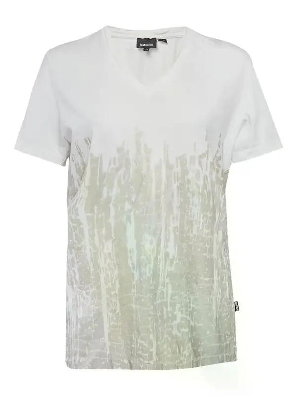 Just Cavalli Printed V-neck T-shirt