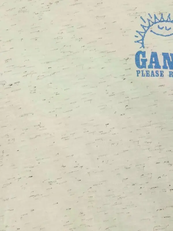 GANNI Graphic-print T-shirt - Neutrals