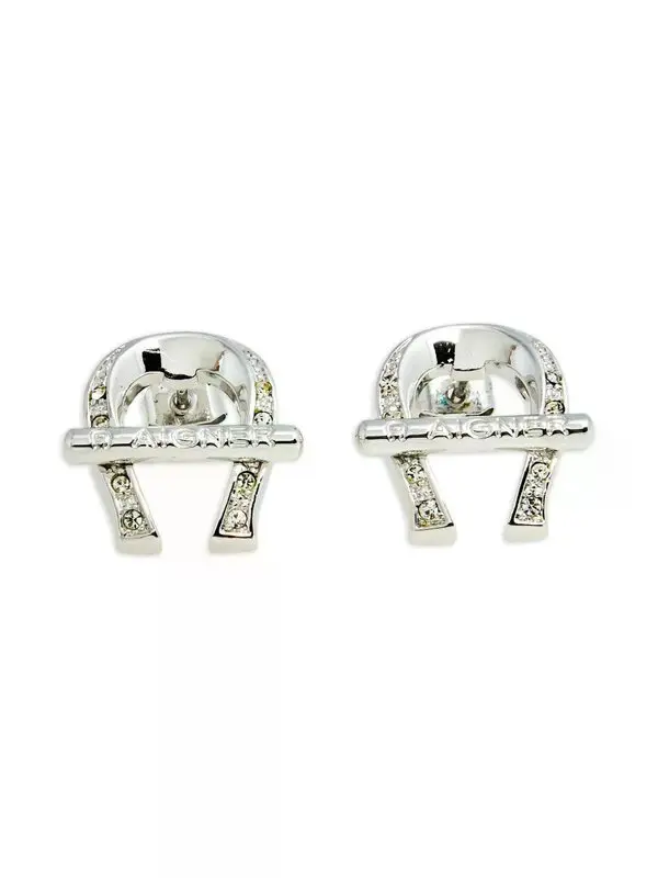 AIGNER Crystal-embellished Stud Earrings - Silver