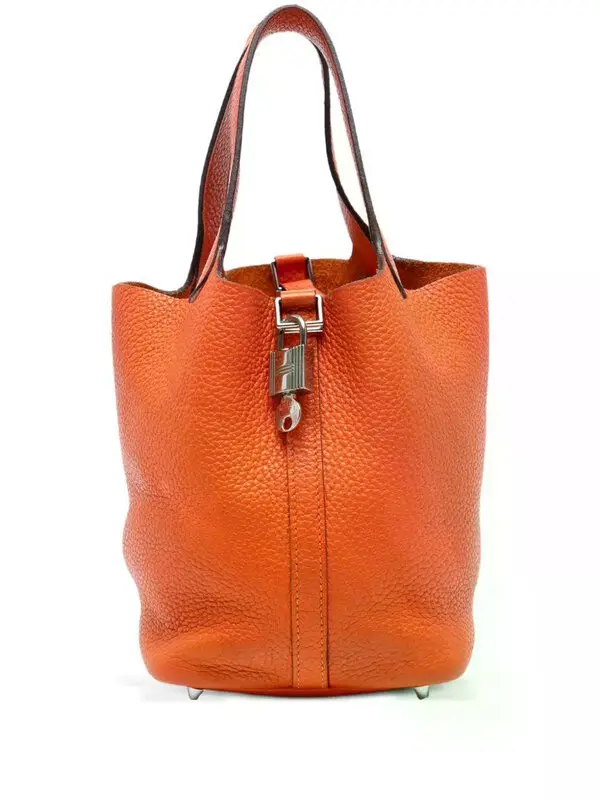Hermès 2012 Clemence Picotin Lock 18 Handbag - Orange