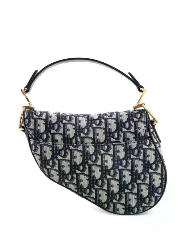 Dior Saddle Oblique Canvas Mini Shoulder Bag - Blue