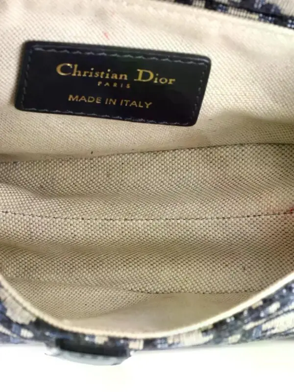 Dior Saddle Oblique Canvas Mini Shoulder Bag - Blue