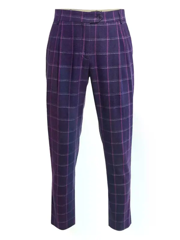 Etro Wool Plaid Trousers
