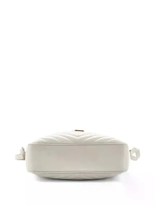 Saint Laurent Lou Camera Matelasse Chevron Crossbody Bag - Neutrals