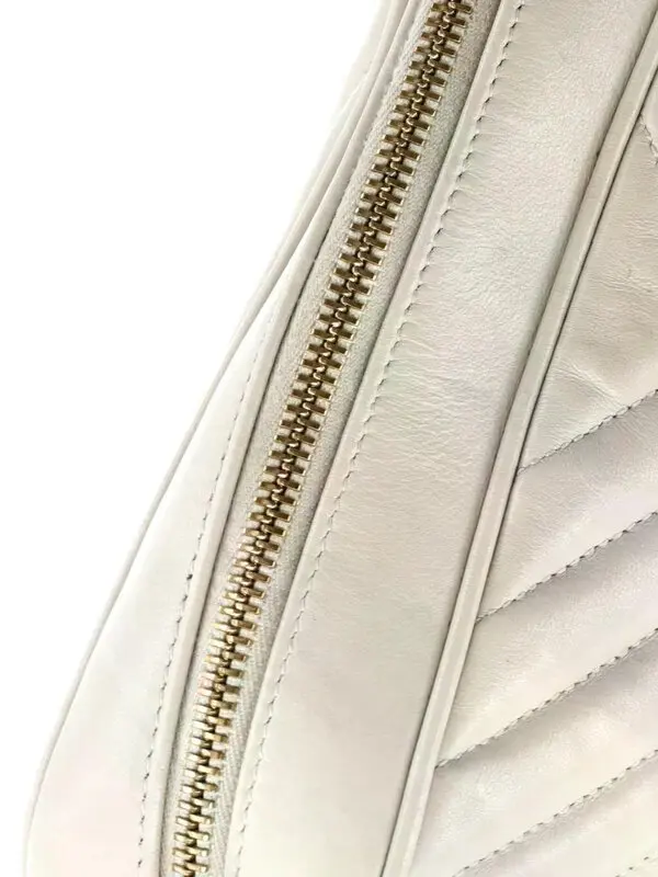 Saint Laurent Lou Camera Matelasse Chevron Crossbody Bag - Neutrals