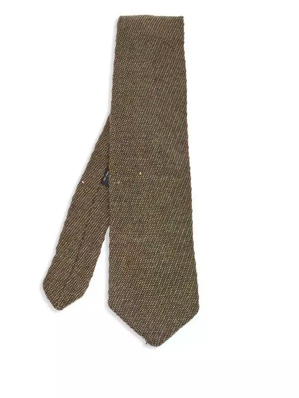 Giorgio Armani Wool Neck Tie - Brown