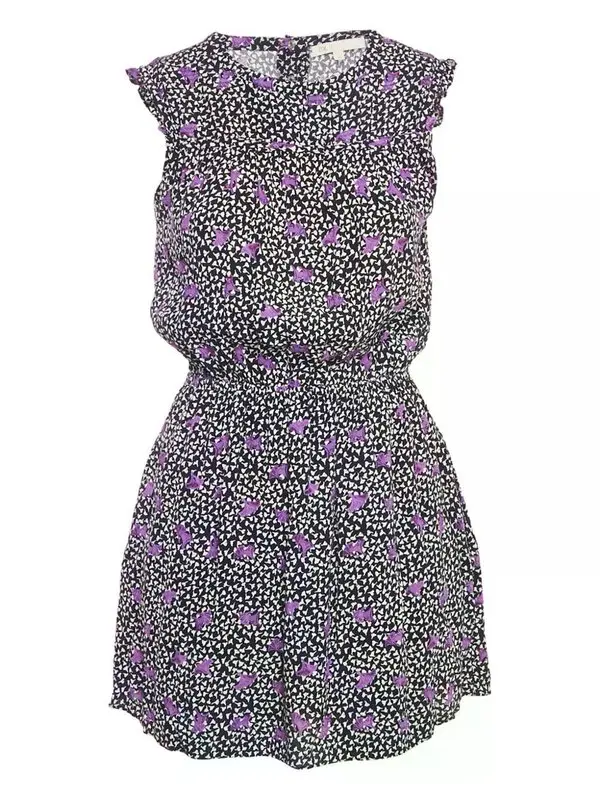 Maje Floral-print Ruffle Mini Dress