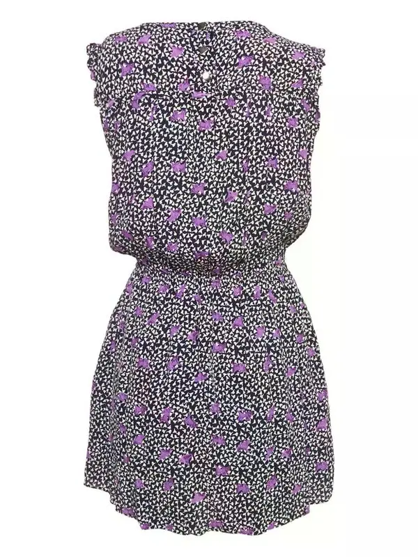 Maje Floral-print Ruffle Mini Dress