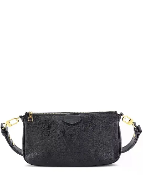 LOUIS VUITTON Multi Pochette Accessoires Monogram Empreinte Giant Crossbody Bag - Black