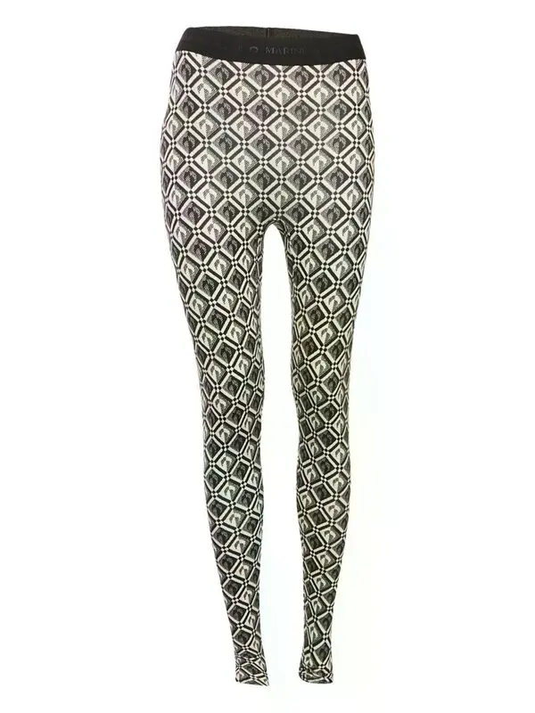MARINE SERRE Moon-print Leggings - Black