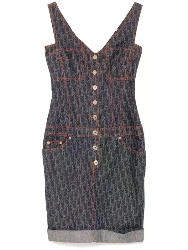 Dior 2006 Sleeveless Denim Dress - Blue