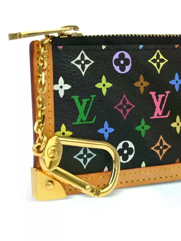 LOUIS VUITTON 2005 Pochette Cles Coin Wallet - Black