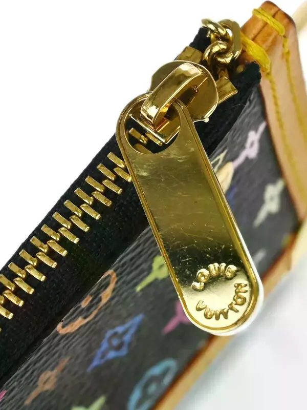 LOUIS VUITTON 2005 Pochette Cles Coin Wallet - Black