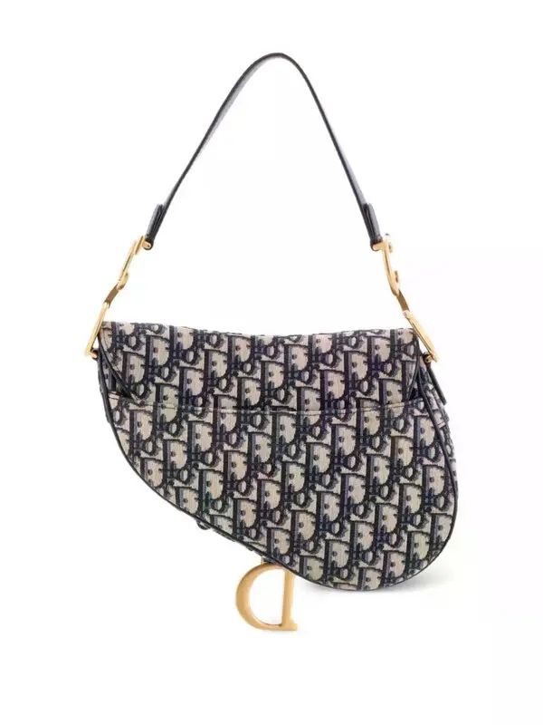 Dior Saddle Handbag Oblique Canvas Medium - Blue
