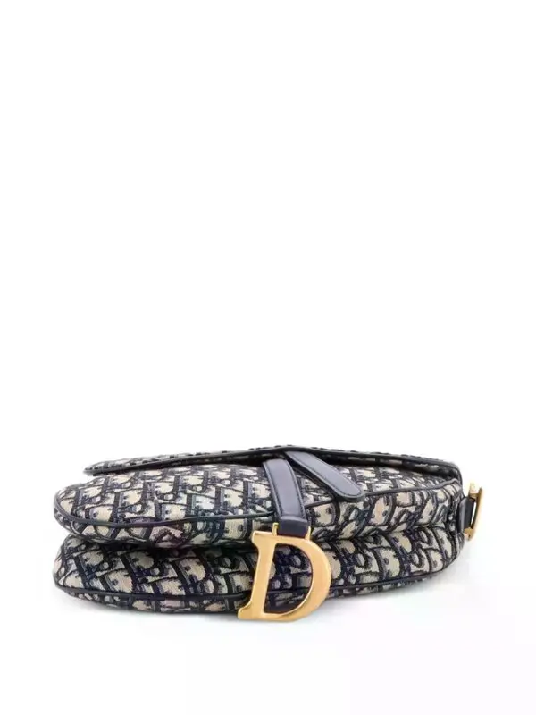 Dior Saddle Handbag Oblique Canvas Medium - Blue