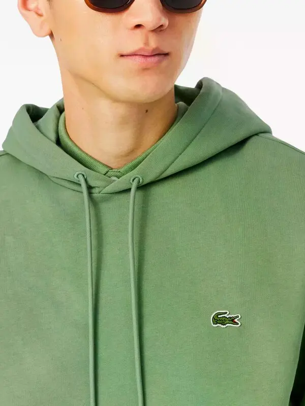 Lacoste Logo-appliqué Hoodie - Green